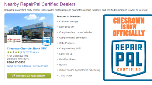 Chesrown is now a RepairPal Certified Dealer! | Chesrown Chevrolet GMC