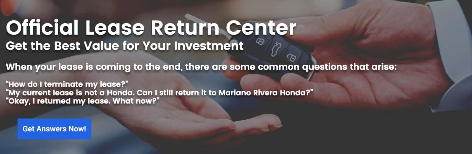 Lease Return | Mariano Rivera Honda
