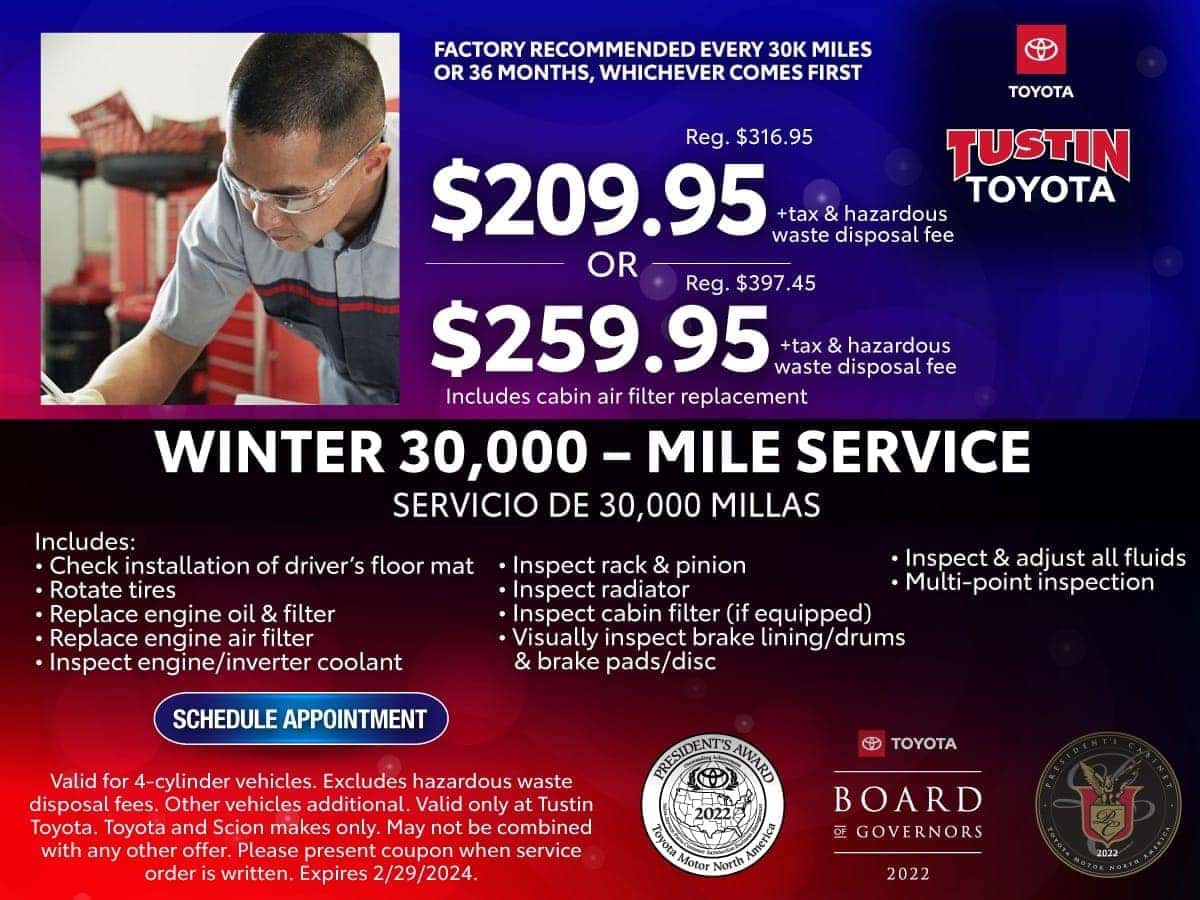 Auto Service Specials | Tustin Toyota near Huntington Beach