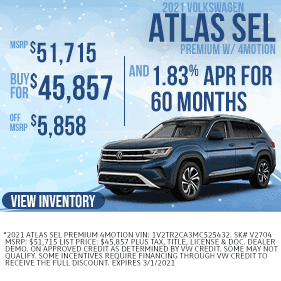 Current New Volkswagen Specials Offers | Volkswagen of Marion